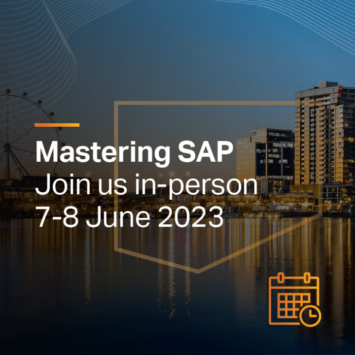 Join us at the Mastering SAP Conferences - Soterion | Soterion